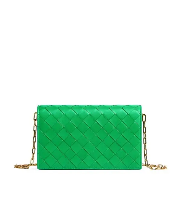 Bottega Veneta Mini Intrecciato Leather Bag - Parrot Green