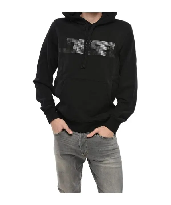 DIESEL® Long-sleeved Hooded Sweatshirt With Logo
