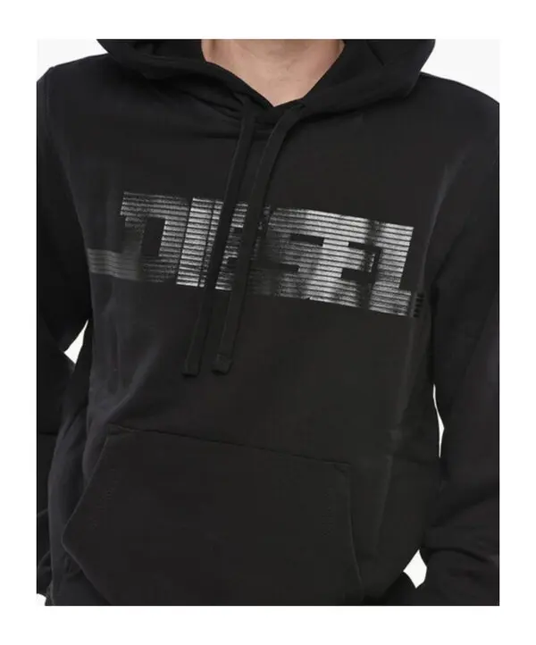 DIESEL® Long-sleeved Hooded Sweatshirt With Logo