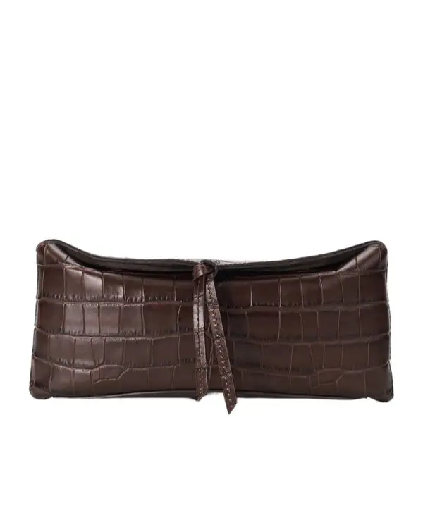 Staud Embossed Flap Shoulder Bag - Espresso