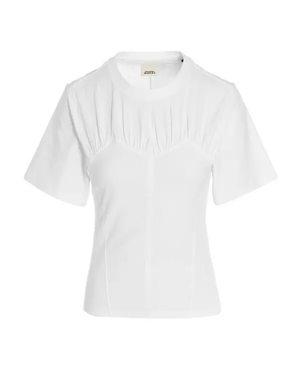 Isabel Marant Étoile Ruched Crewneck T-shirt - White