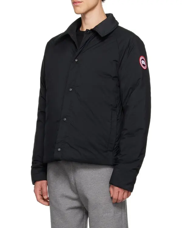 Canada Goose Long-sleeved Down Jacket With Snap Closure - Black