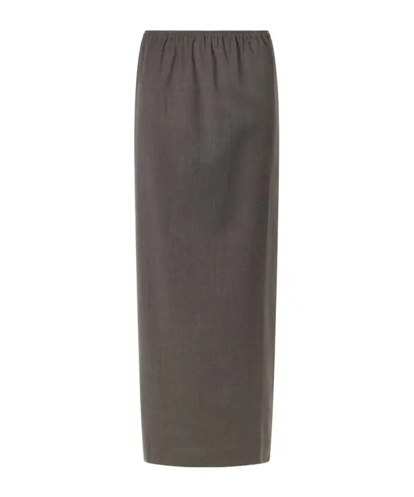 ST. AGNI Wool Blend Midi Skirt