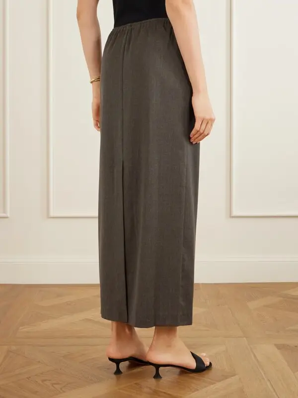 ST. AGNI Wool Blend Midi Skirt