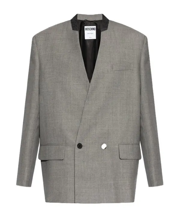 Moschino Double Breasted Loose-fit Blazer