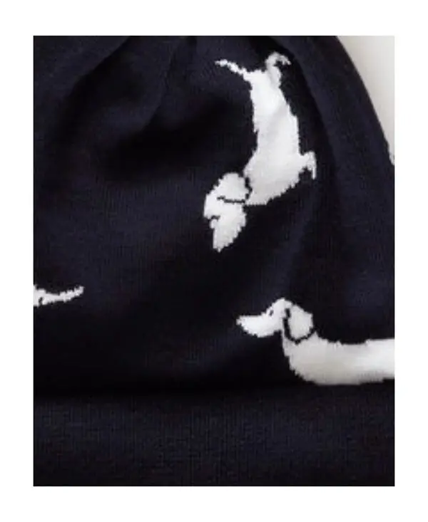 Thom Browne Hector Beanie With Pompom Detail