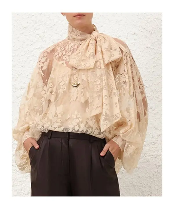 Zimmermann Illustration Lace Blouse