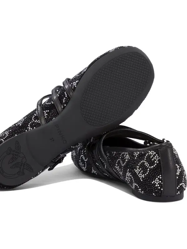 Pinko Embellished Bow Ballet Flats