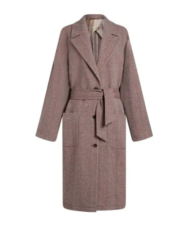 Etro Belted Drop Shoulder Coat - Brown