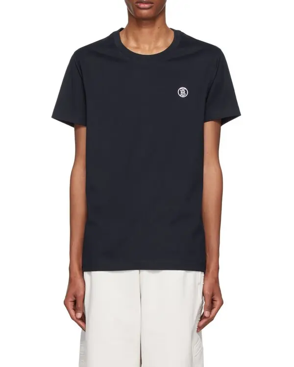 Burberry Logo Embroidered Crewneck T-shirt