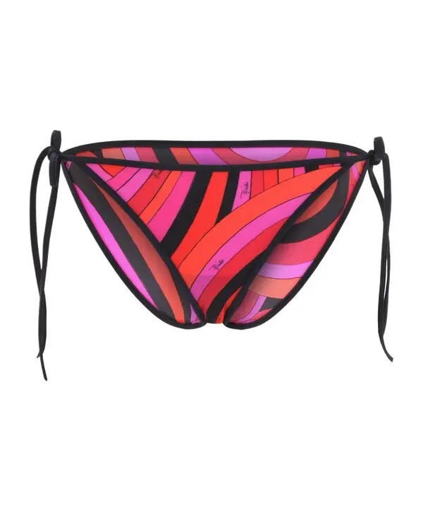 Emilio Pucci Printed Tie-side Bikini Bottoms - Black