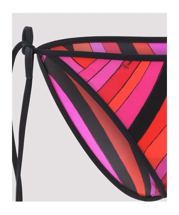 Emilio Pucci Printed Tie-side Bikini Bottoms - Black