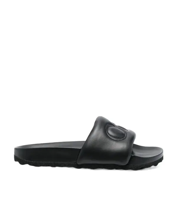 Off-White Open Toe Slip-on Sandals - Black