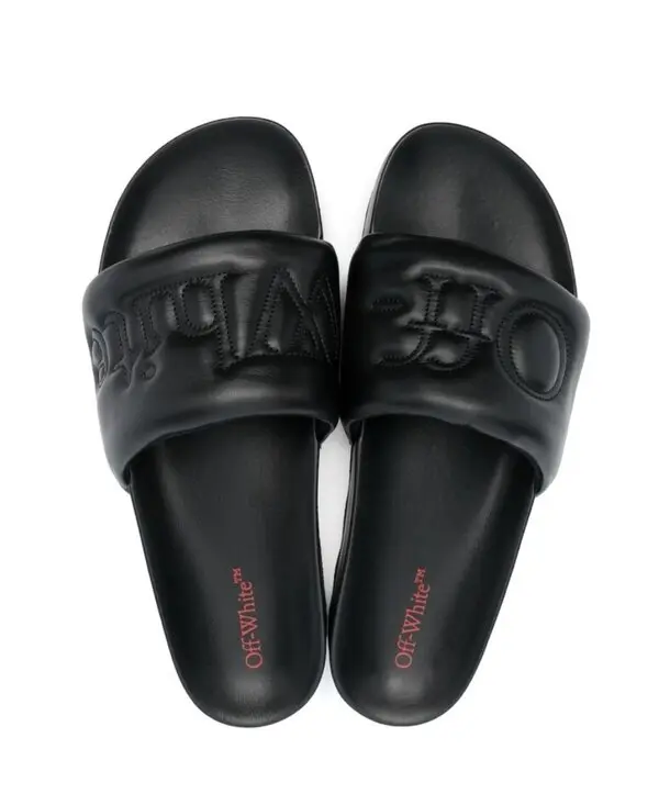 Off-White Open Toe Slip-on Sandals