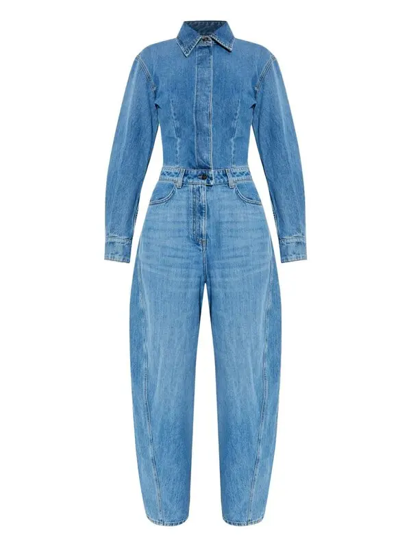 Givenchy Long-sleeved Denim Jumpsuit - Medium Blue