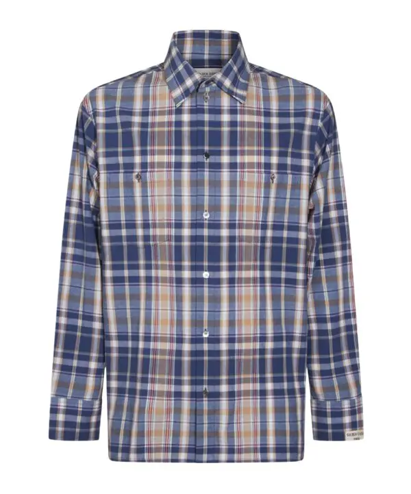GOLDEN GOOSE Long Sleeved Checked Shirt