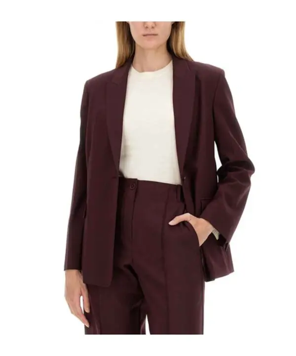 ALYSI Peak Lapel Straight Hem Blazer