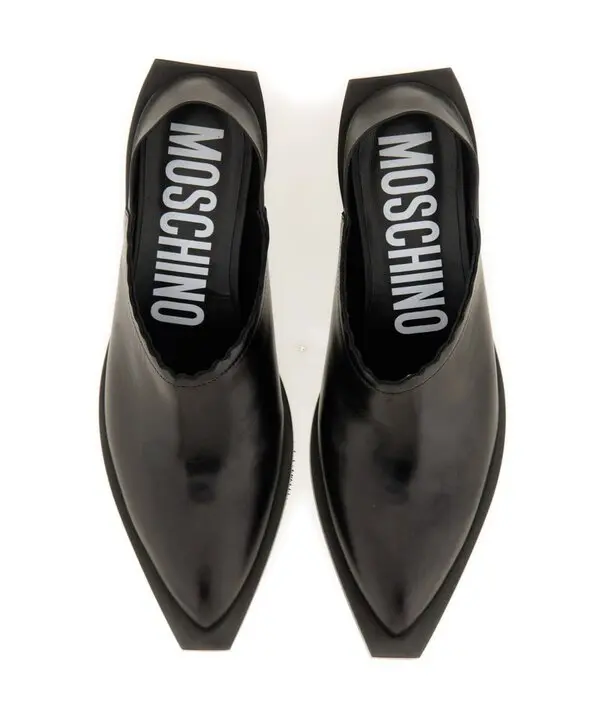 Moschino Scallop-edge Slip-on Loafers - Nero