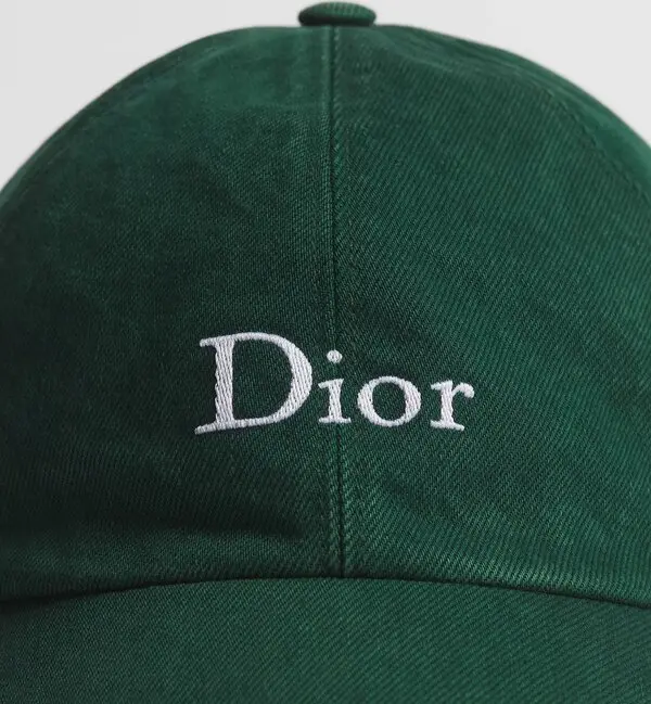 Dior Logo Embroidered Baseball Cap - Green