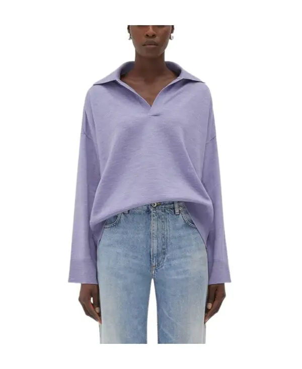 Bottega Veneta Embroidered Knit Polo Shirt - Blue