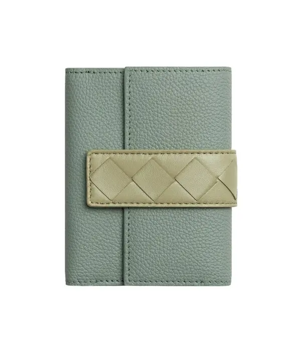 Bottega Veneta Intrecciato Strap Wallet - Gray
