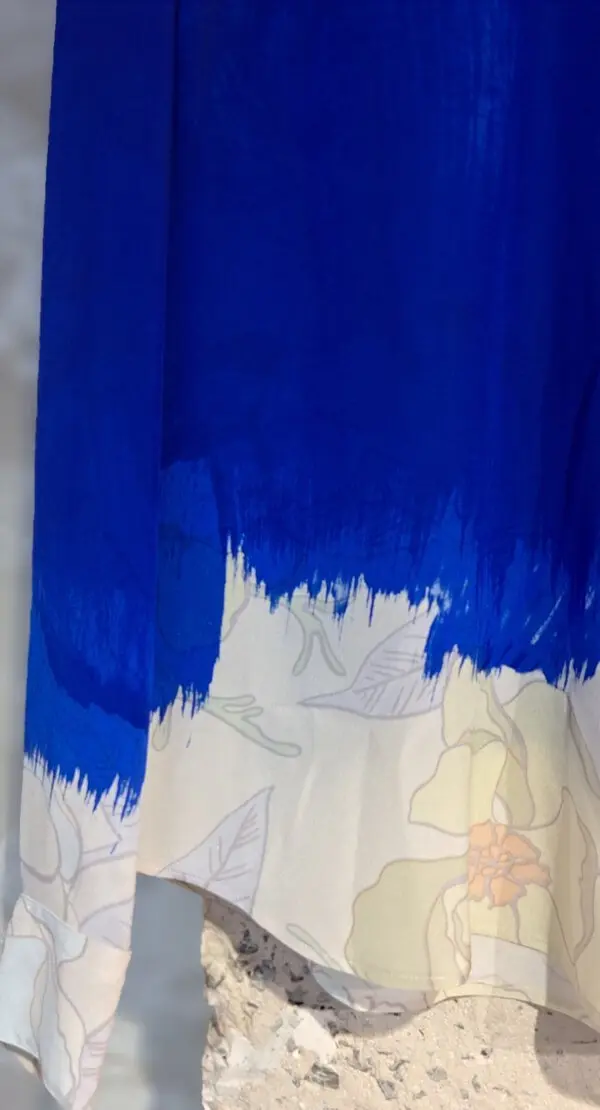 Dries Van Noten Long-sleeved Blouse With Color-blocking And Logo Detail