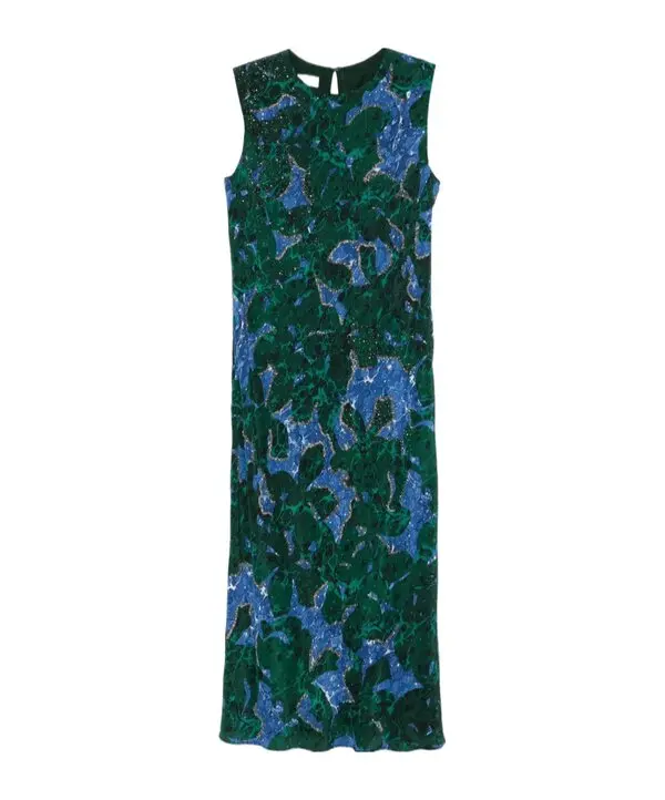 Dries Van Noten Sequin Embellished Printed Dress