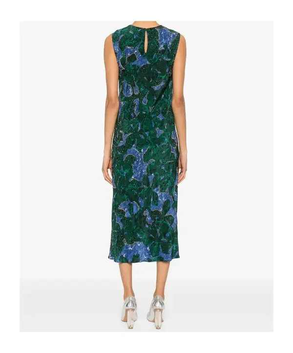 Dries Van Noten Sequin Embellished Printed Dress