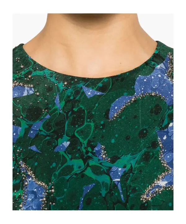 Dries Van Noten Sequin Embellished Printed Dress