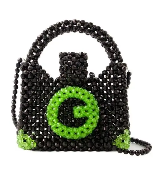 Germanier Beaded Clutch Bag - Black