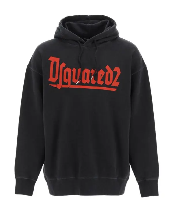 Dsquared2 Logo Printed Drawstring Hoodie