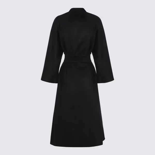 Max Mara Ludmilla Belted Long Coat - Black