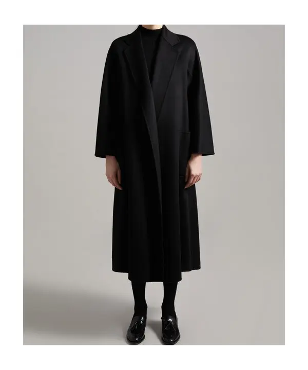 Max Mara Ludmilla Belted Long Coat - Black