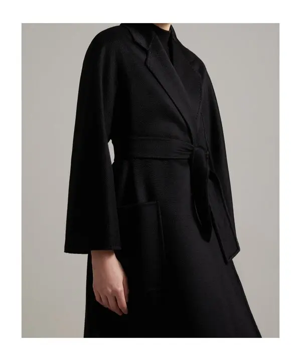 Max Mara Ludmilla Belted Long Coat - Black