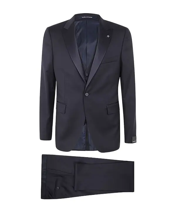 Tagliatore Satin-trim Dinner Suit - Black