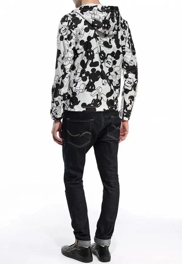 Iceberg Long Sleeve Zip-up Hooded Jacket With Graphic Print