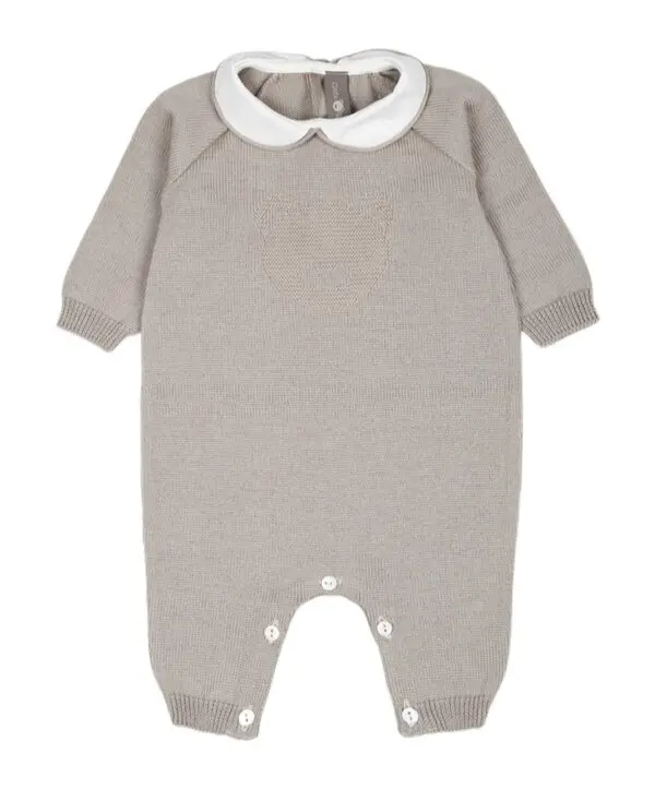 LITTLE BEAR Lapel Jumpsuit - Nude