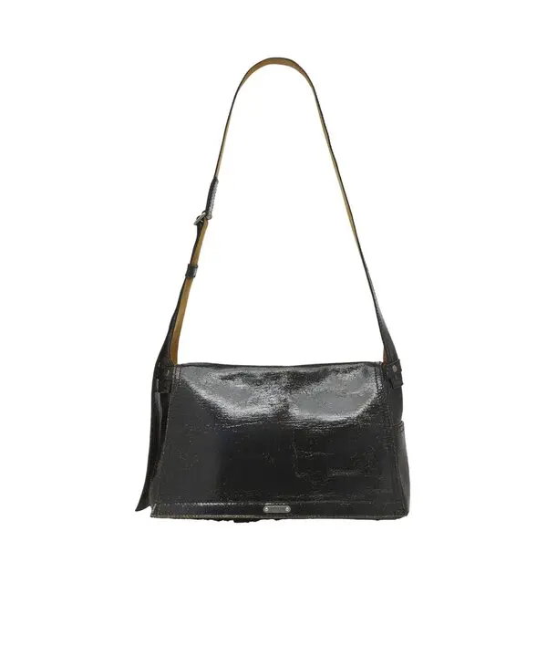 Alexander McQueen Logo Detailed Slouch Bag - Black/caramel