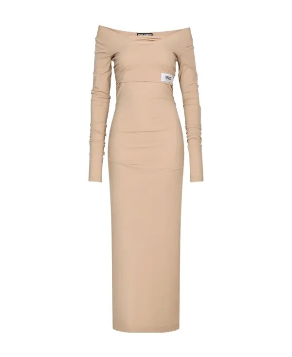 Dolce & Gabbana Dolce Gabbana X Kim Jersey Milano Rib Calf-length Dress