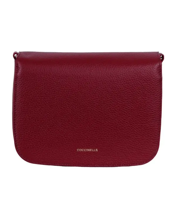 COCCINELLE Small C-me Leather Crossbody Bag - Red