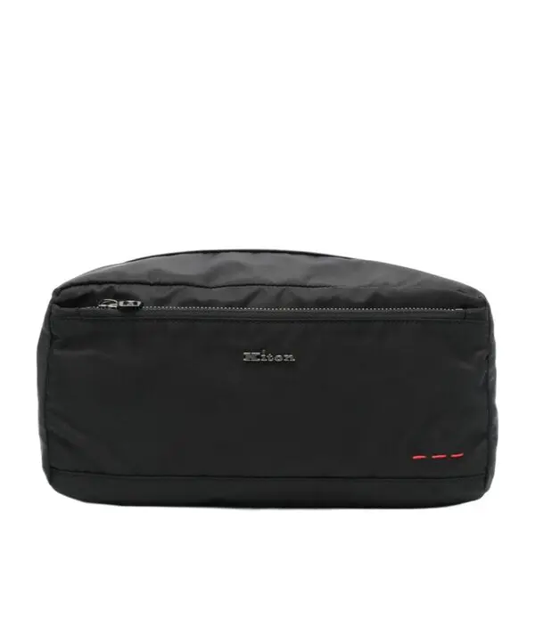 Kiton Zippered Toilet Bag - Black