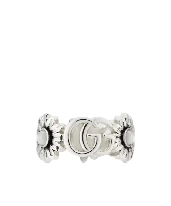 Gucci Gg Marmont Mother Of Pearl Ring