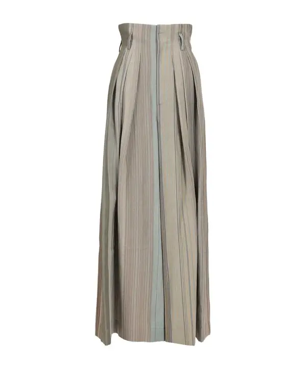 VIVIENNE WESTWOOD Bag Pleated Wide-leg Pants - Nude