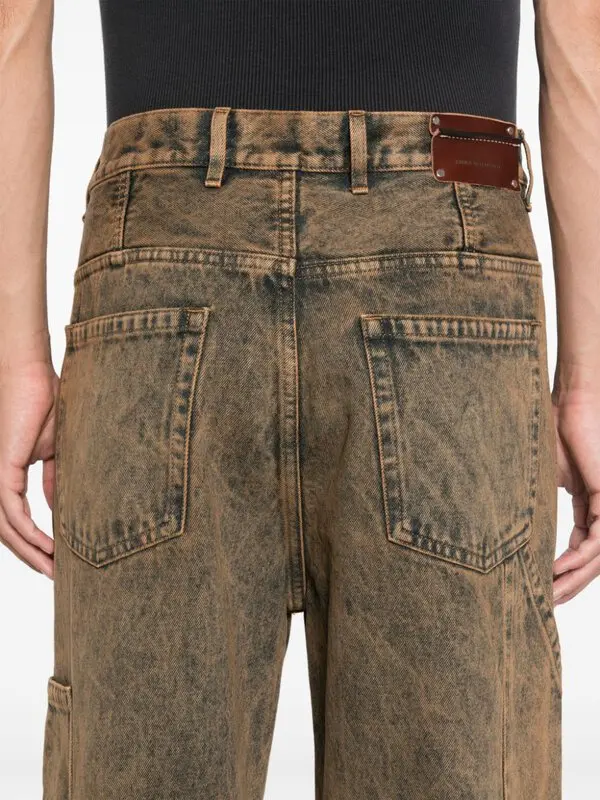 Dries Van Noten Acid Wash Belt Loop Jeans