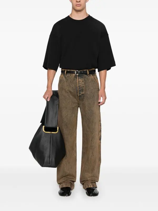 Dries Van Noten Acid Wash Belt Loop Jeans