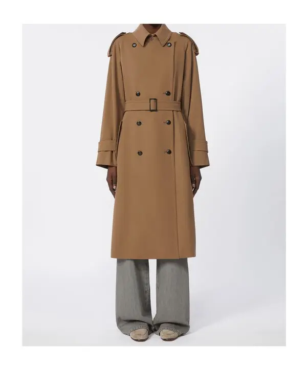 Max Mara Certo Double-breasted Belted Trench Coat - Brown