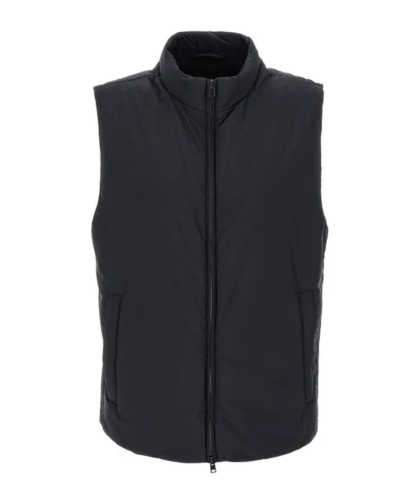 Herno Zip-up Sleeveless Gilet - Black