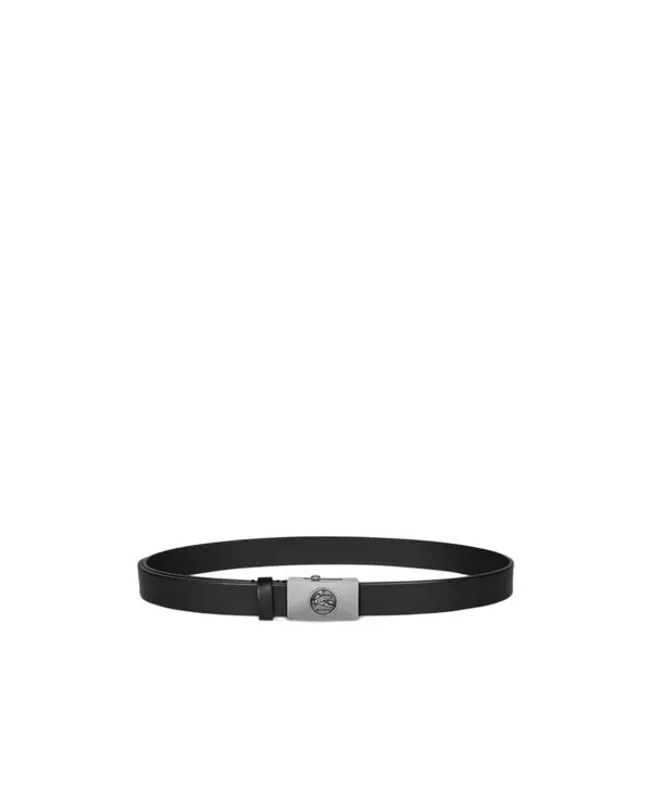 Etro Leather Belt With Pegaso Detail - Black