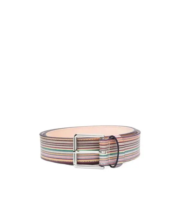Paul Smith Striped Buckle Fastened Belt - Nude