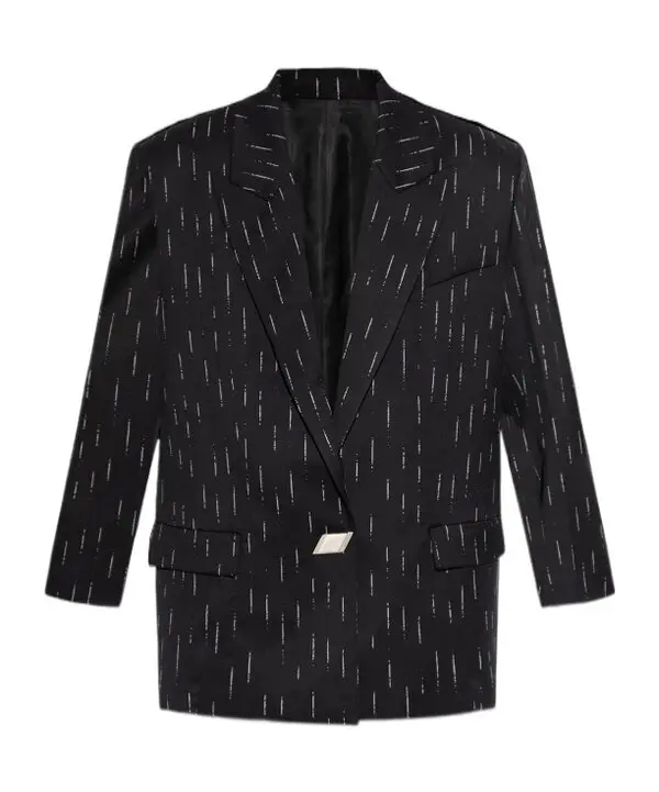 Attico Logo Plaque Tailored Blazer